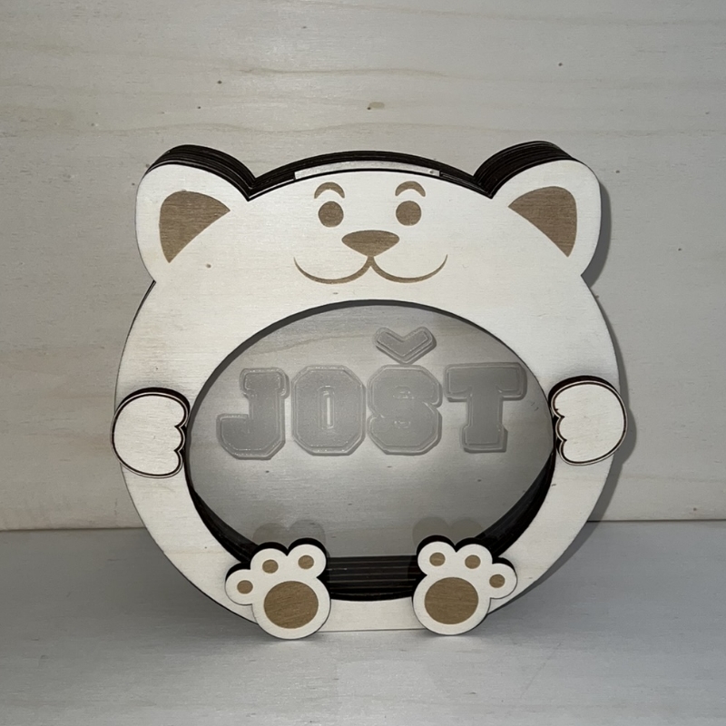 Hranilnik z imenom - medvedek - LUXURY_GBOX