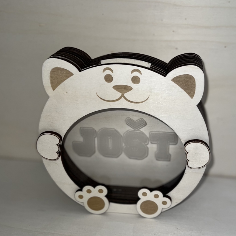 Hranilnik z imenom - medvedek - LUXURY_GBOX